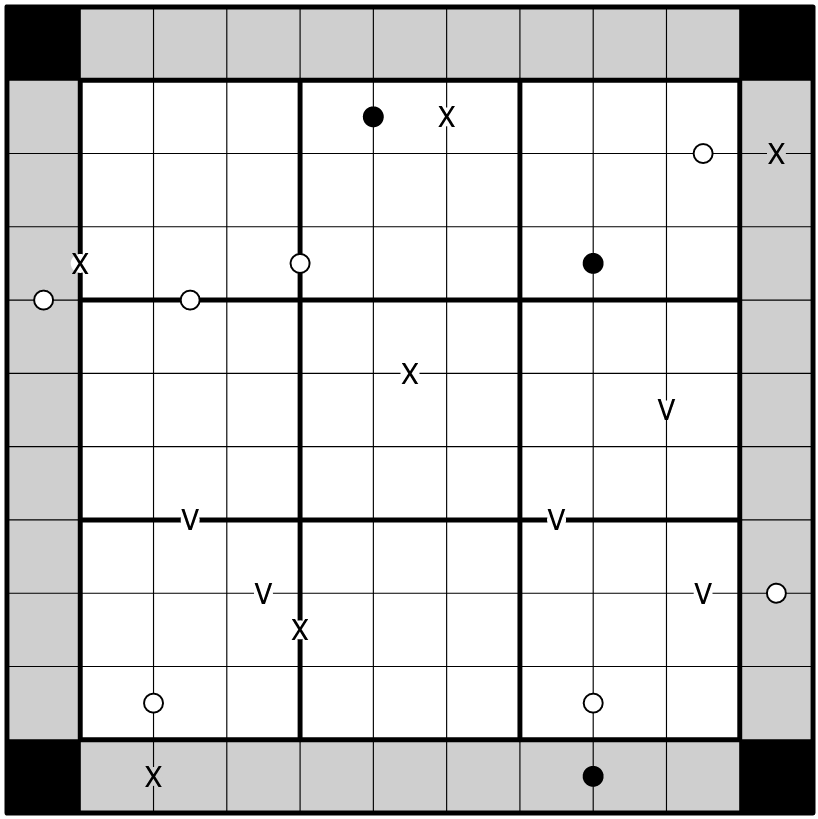 Chackstones (XVXV/Kropki pairs/X-sums) — Rätselportal — Logic Masters ...
