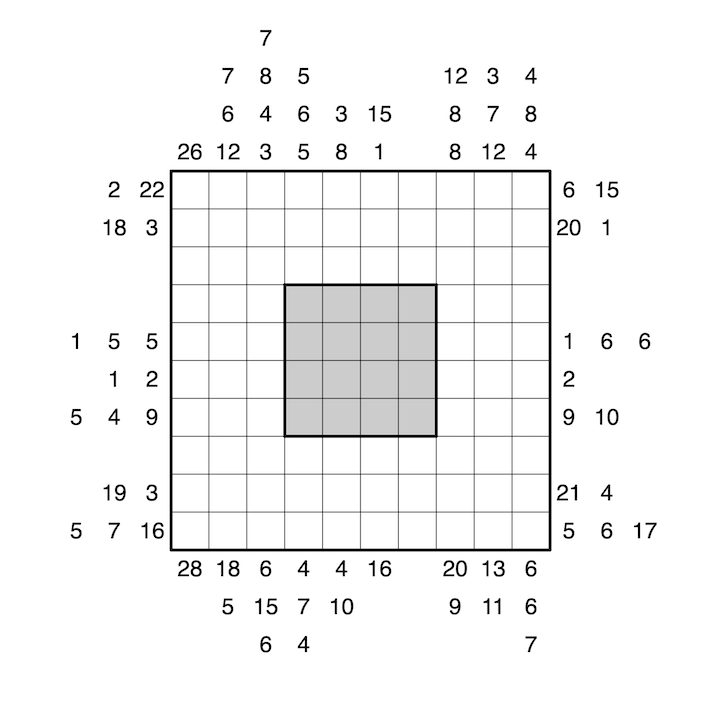Example for Japanese Sum Cave Cipher #9 — Rätselportal — Logic Masters ...