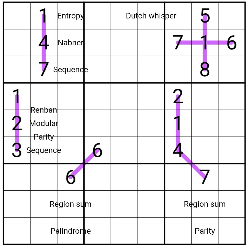 Howling Mad (Anti-Knight, kropki, Dynamic Fog, a ton of lines ...